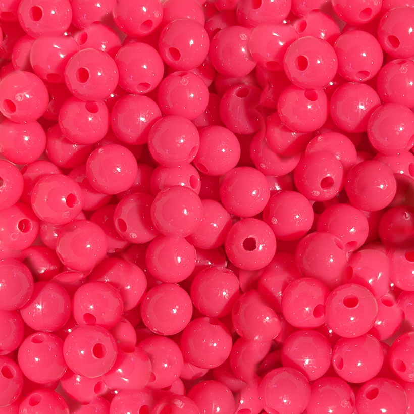 Premium 6mm Raspberry Plastic Crawler Harness Beads