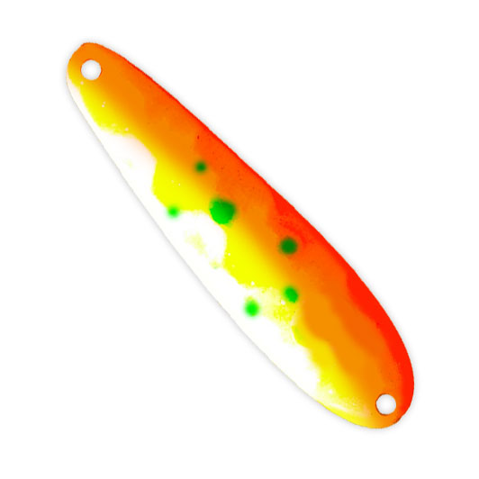 Orange Limeade Venom Spoon Custom Painted Walleye Spoon
